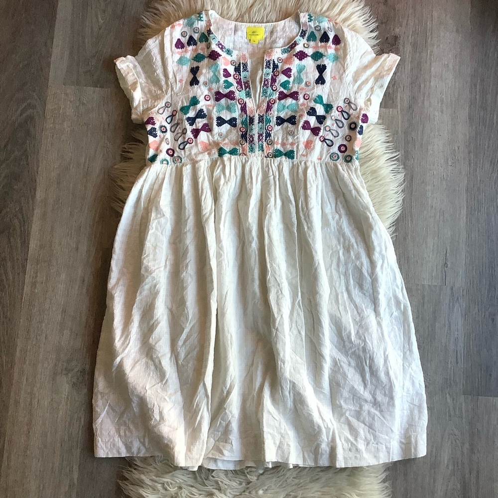 Roberta Roller Rabbit Dress White Embroidered 100% Co… - Gem